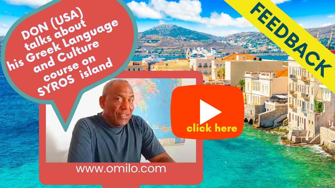 Greek Language Course |1-week Group Course, on Syros Island | Omilo